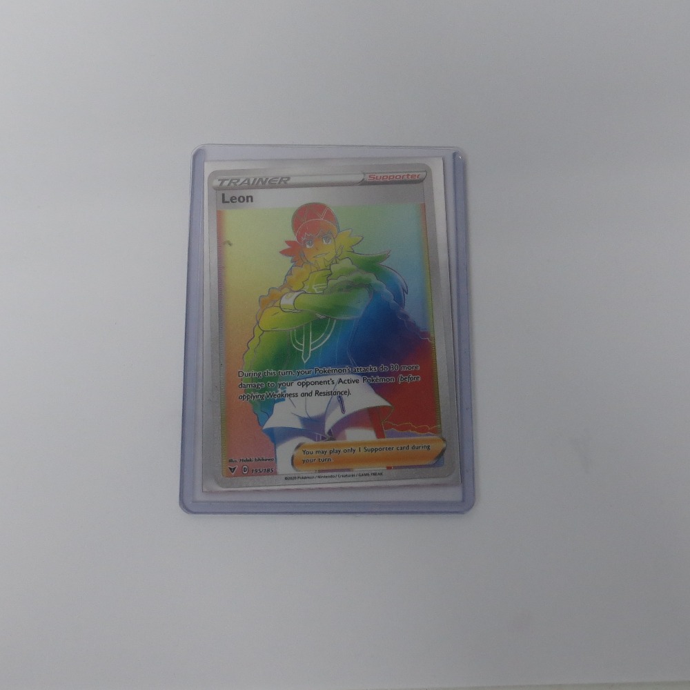 Pre-owned Leon Trainer 195/185 Pokemon Trading Card - Own4Less